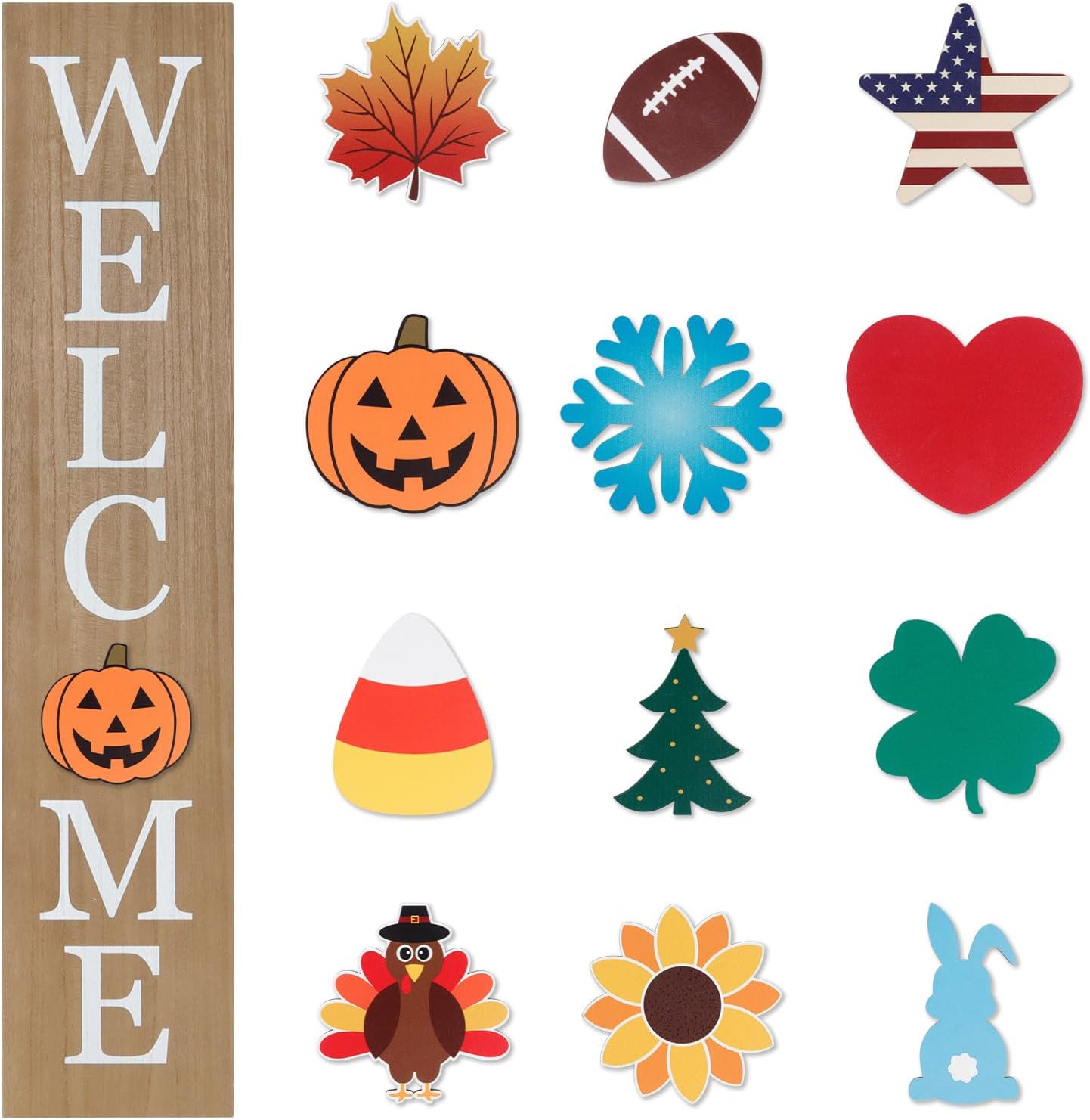 Amazon.com: Interchangeable Welcome Sign for Front Porch- 45"X9" Large ...