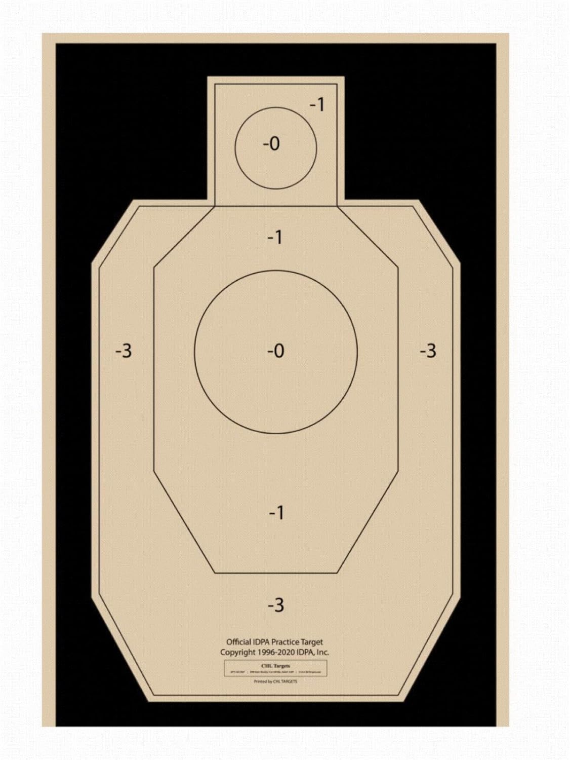 Amazon.com : Official IDPA Cardboard Shooting Targets, Competition ...