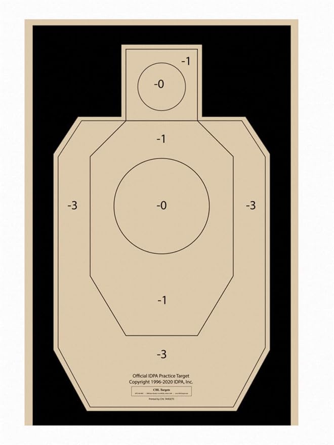 Amazon.com : Official IDPA Cardboard Shooting Targets, Competition ...