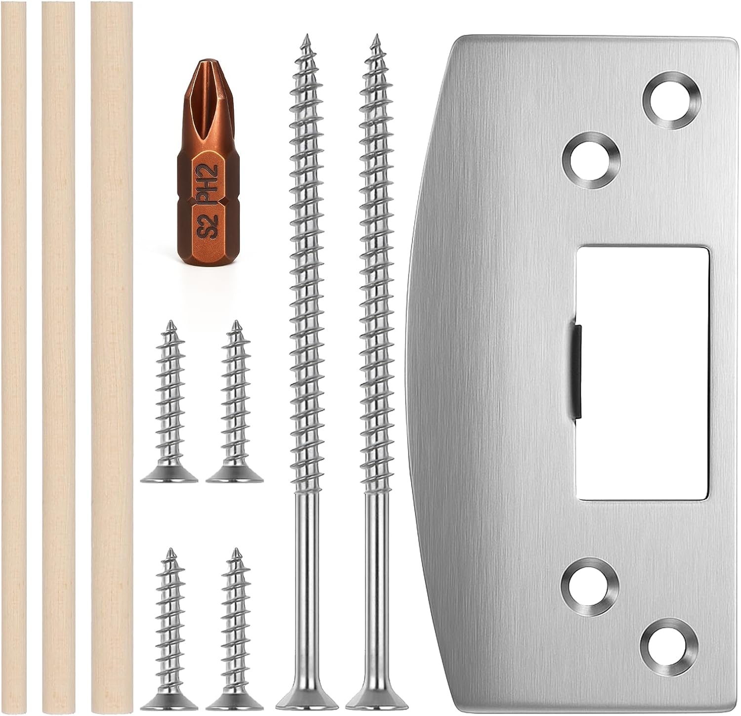 Oversized Door Latch Plate Heavy Duty Stainless Steel Door Strike Plate ...