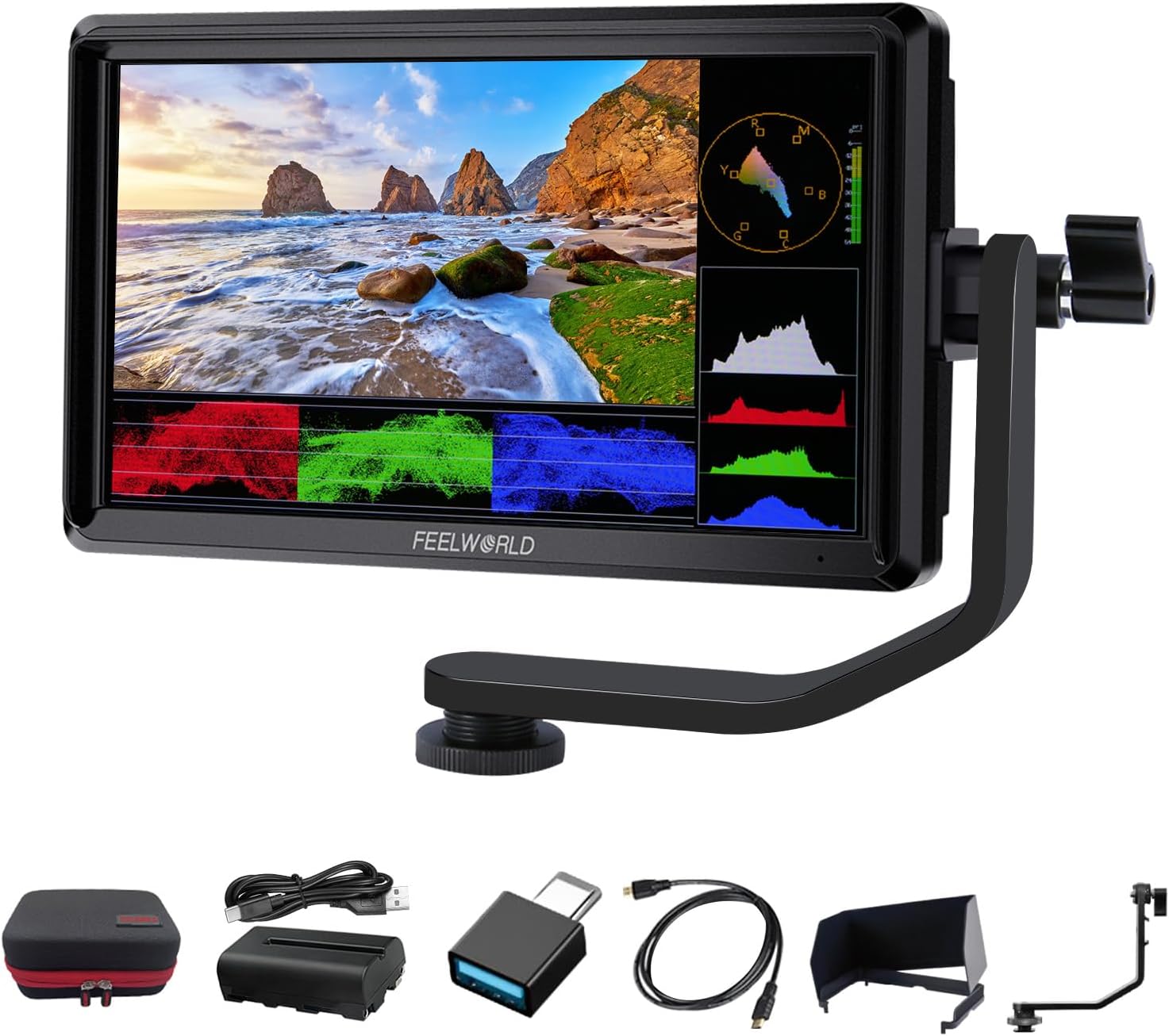 Amazon.com : FEELWORLD FW568 V3 6 Inch Camera Field Monitor with 3D LUT ...