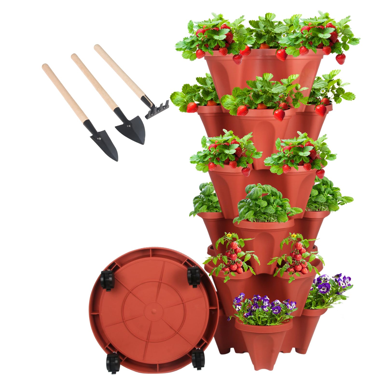 Snapklik.com : Vertical Planter 6 Tier Stackable Planters Garden ...
