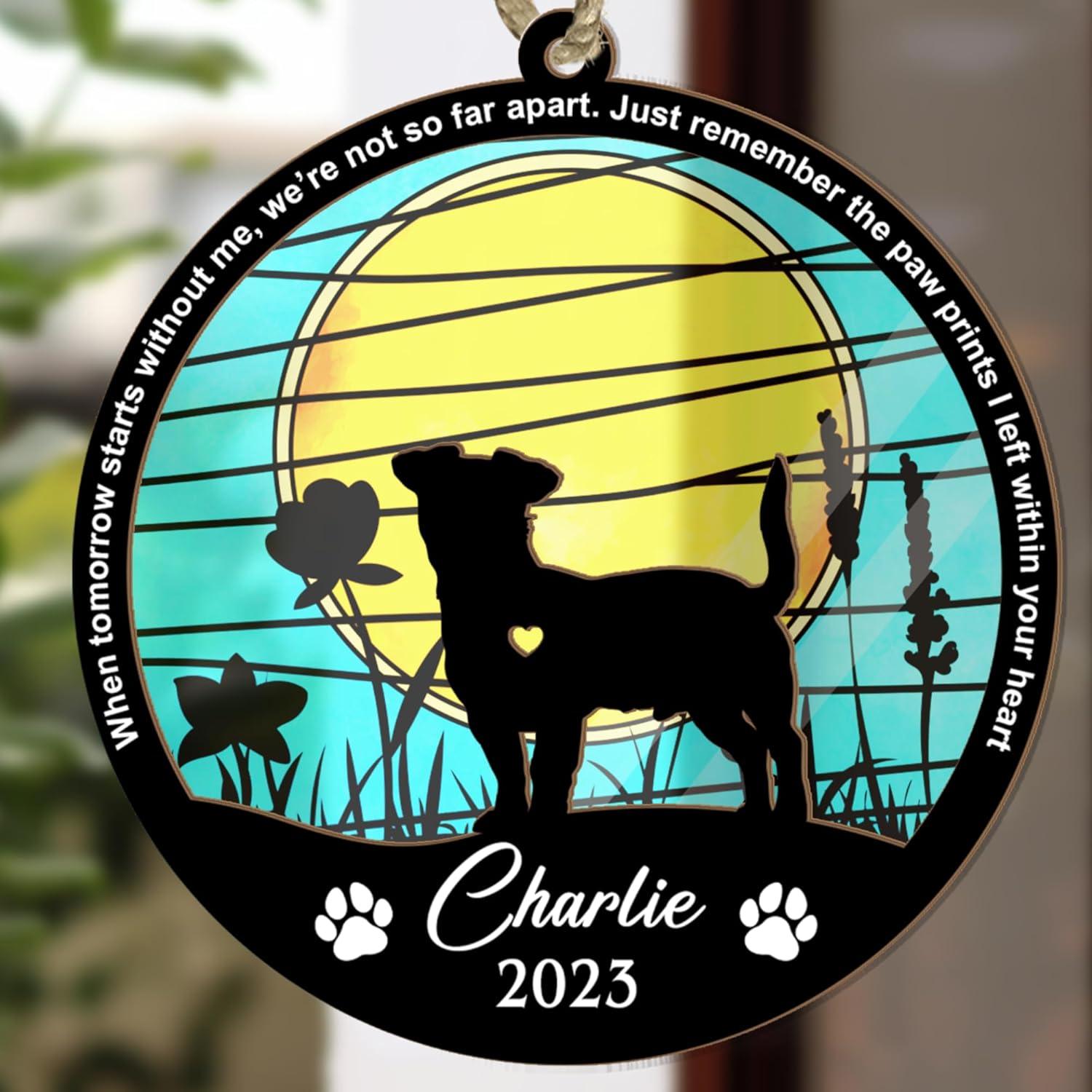 Amazon.com: Personalized Dog Memorial Suncatcher Ornament - 2023 Dog ...