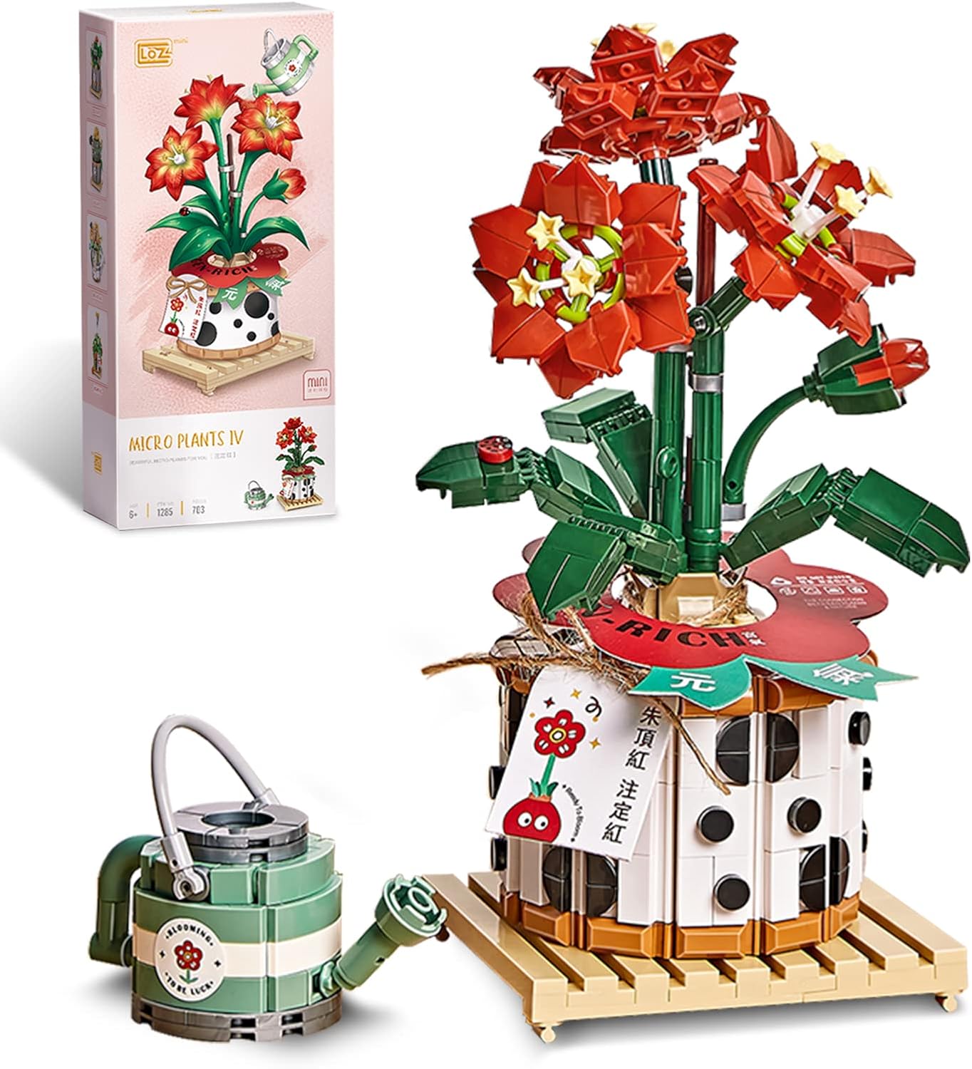 QLT QIAOLETONG QLT Mini Bricks Flowers Bonsai Building Blocks 686 PCS ...