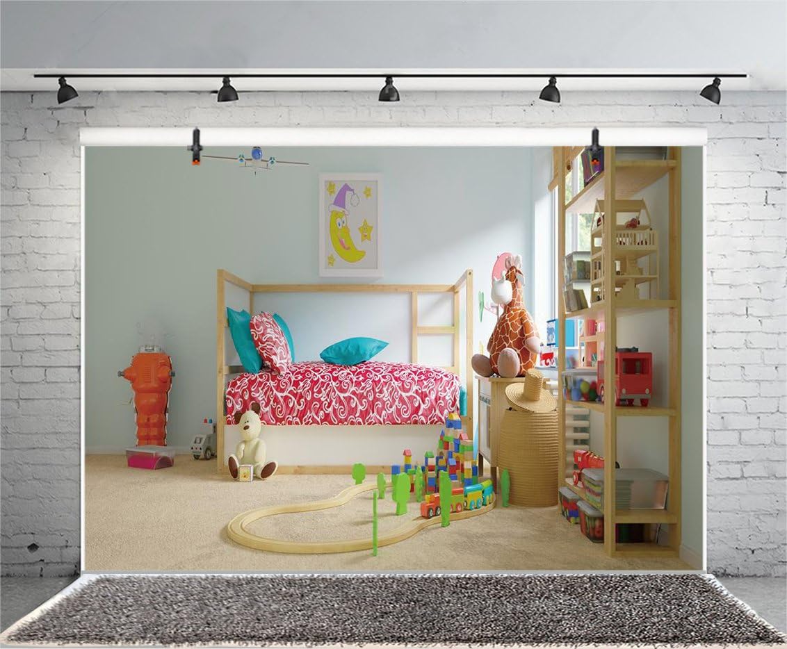Amazon.com : Baocicco 7x5ft Vinyl Backdrop Lovely Children Bedroom ...