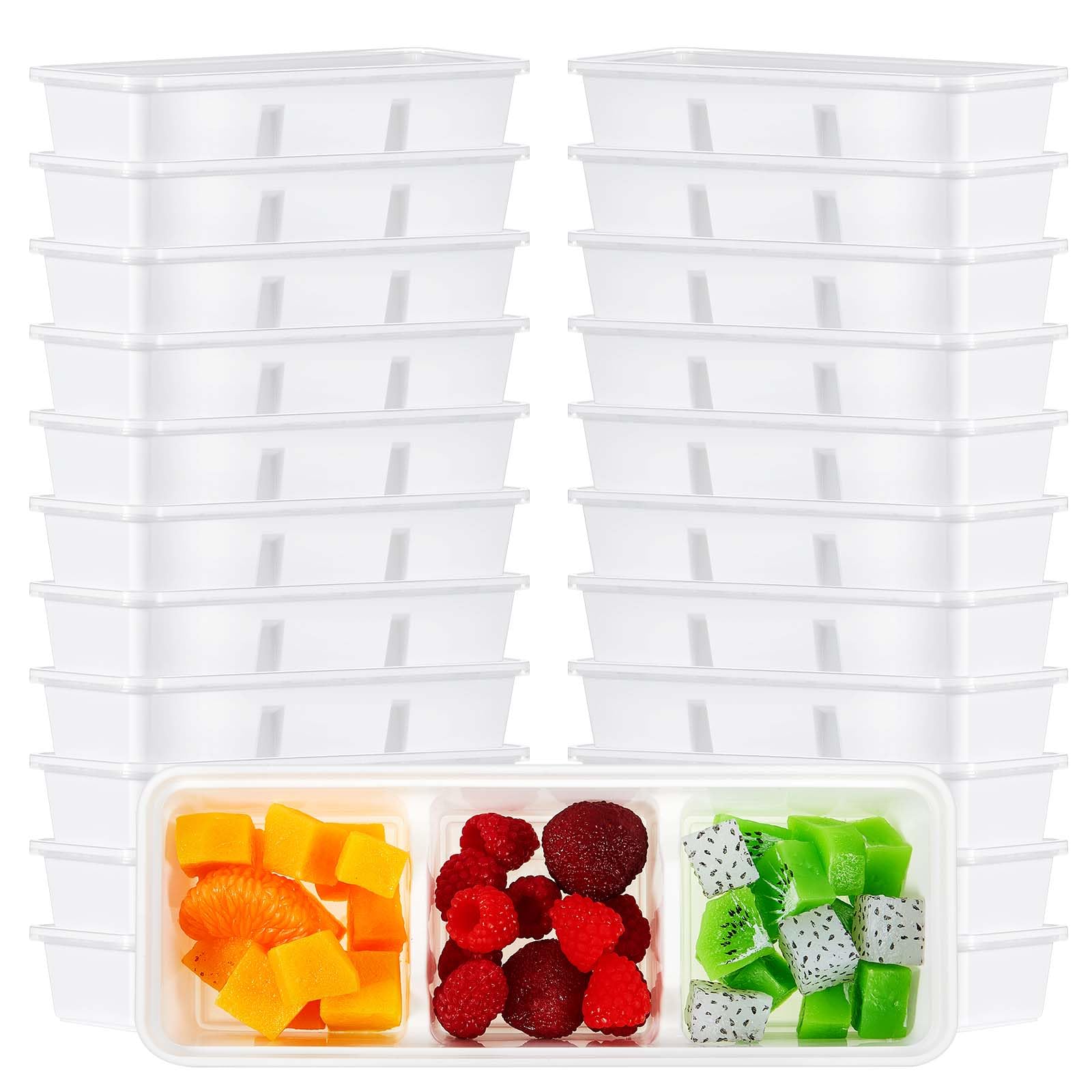 Amazon.com: Hushee 25 Pack 17 oz Small Meal Prep Containers 3 ...