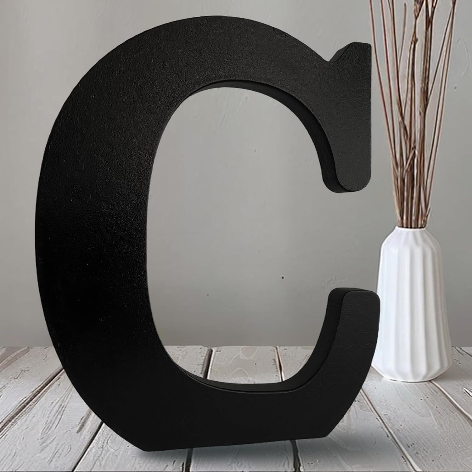Amazon.com: AOCEAN 10 inch Black Wood Letters Unfinished Wood Letters ...