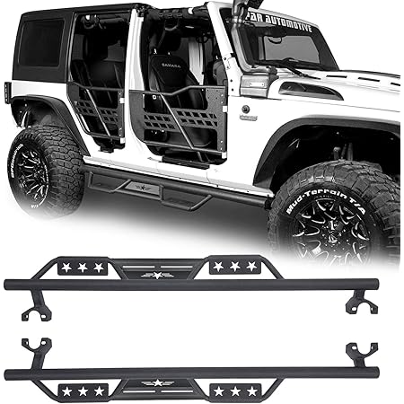 Amazon.com: Wrangler JKU Wide Drop Side Step Running Board Compatible ...
