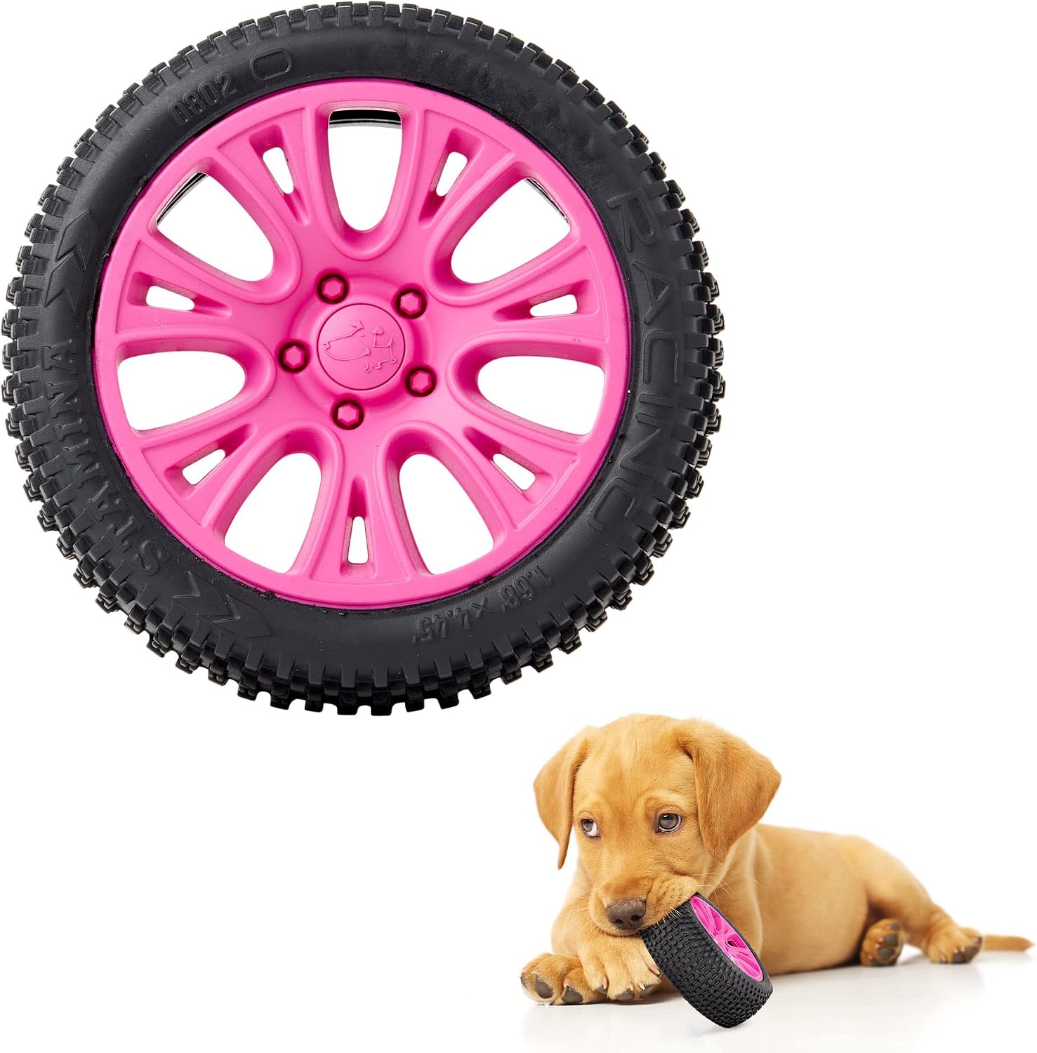 T&P Rubber Dog Toy Tyre for Dogs of All Breeds and Sizes, Easy Clean ...