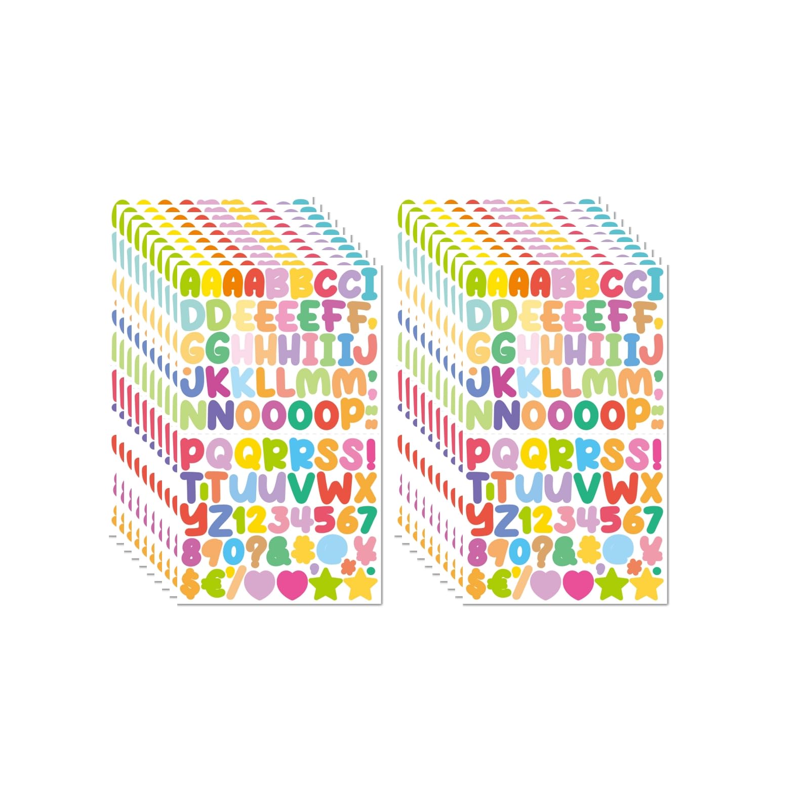 Amazon.com: 1800 Pieces 20 Sheets Small Letter Number Stickers, 1/2inch ...