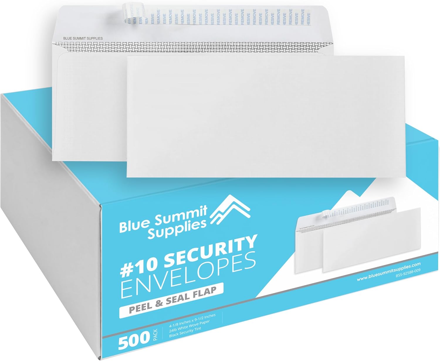 Amazon.com : 500#10 Windowless Security Envelopes Self Seal, Peel and ...