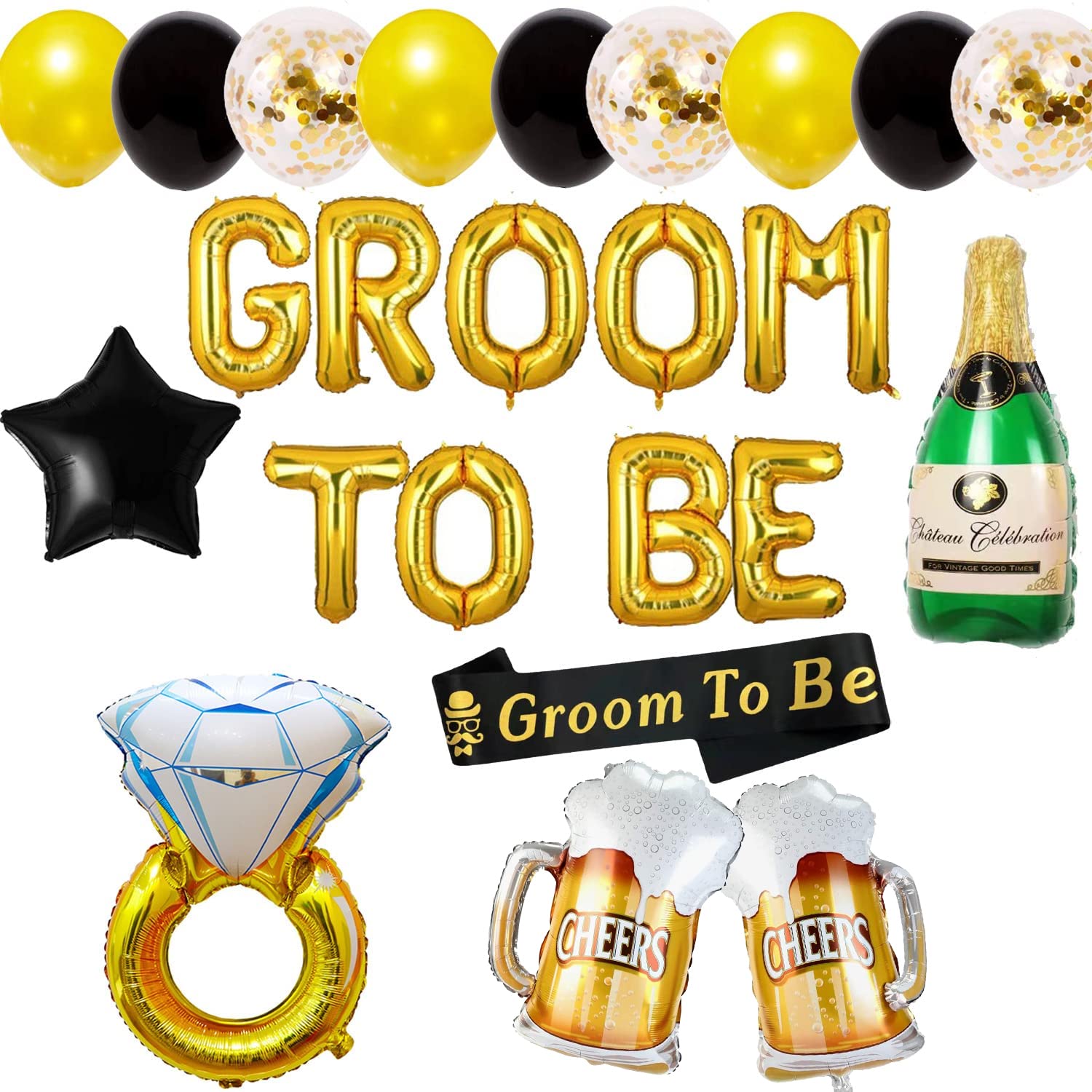 Party Propz Ultimate Groom To Be Party Decoration Kit - 16pcs, Foil ...