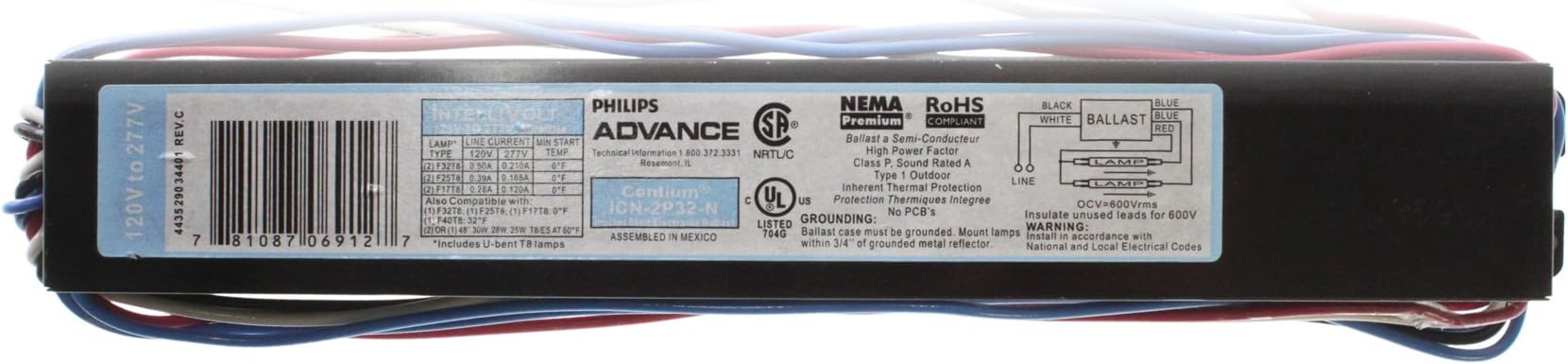 Amazon.com: Advance LEDINTA0024V41FO Xitanium LED Driver, 100W @ 24V ...