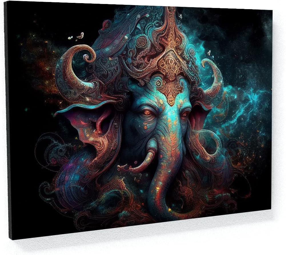 Amazon.com: Sense Canvas Dmt Trippy Ganesha 18 Canvas Art - Home Decor ...