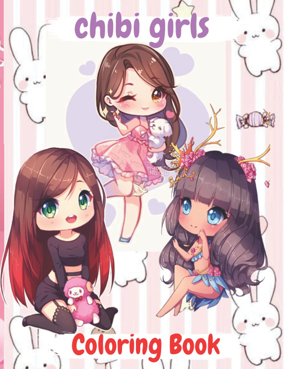 Buy Chibi Girls Coloring Book: Kawaii Japanese Manga Drawings And Cute ...