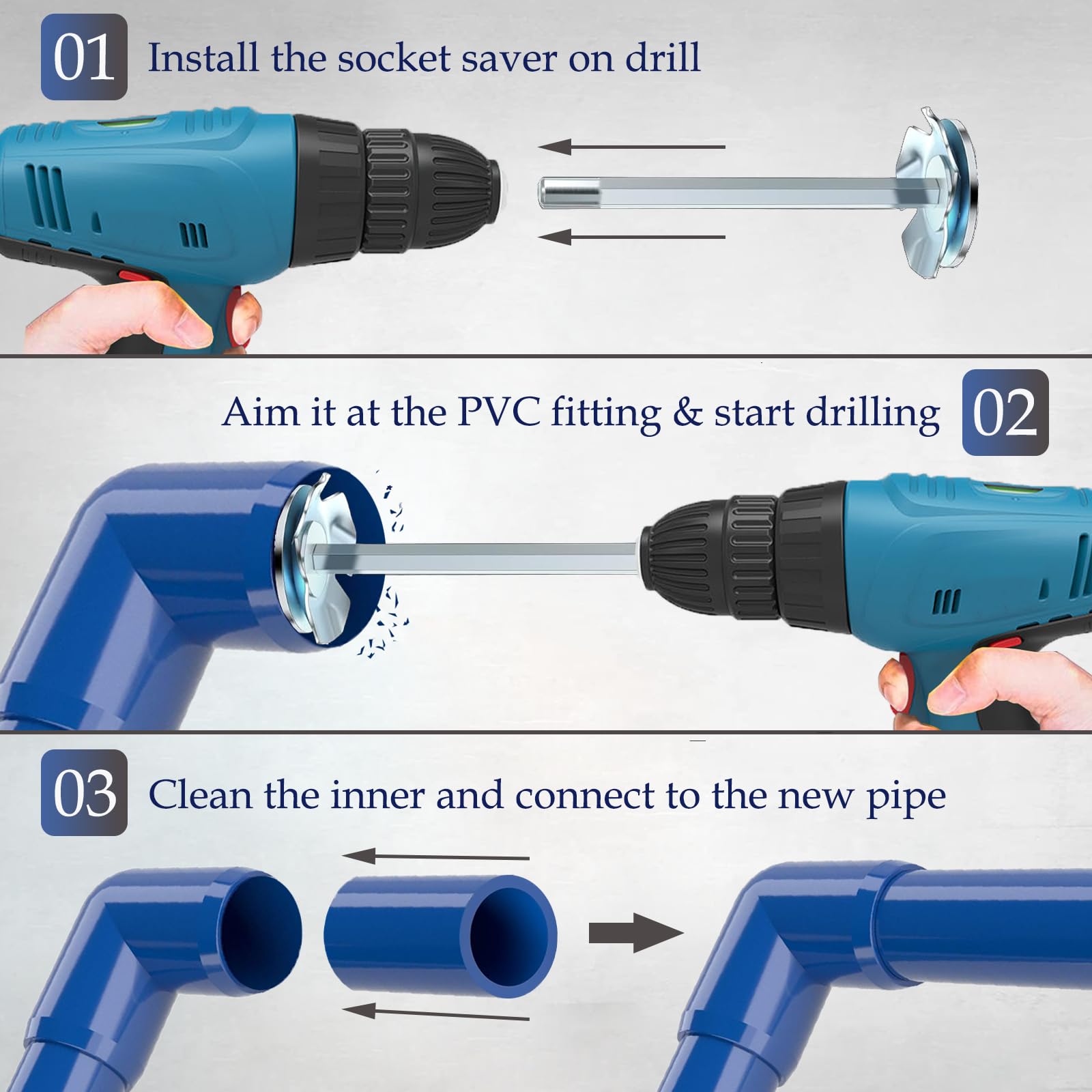 Snapklik.com : Plumbing PVC Fitting Saver, Pipe Reamer Cutter For ...