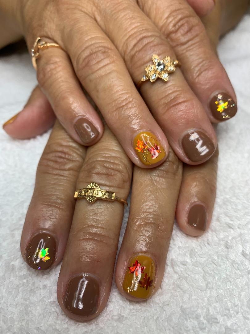 $1/mo - Finance 12 Colors Fall Leaf Glitter Nail Sequins - 3D Maple ...