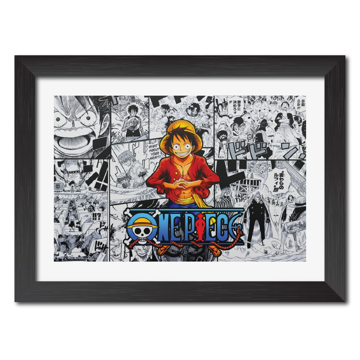 Buy TenorArts Luffy One Piece Anime Laminated Framed Paintings with ...