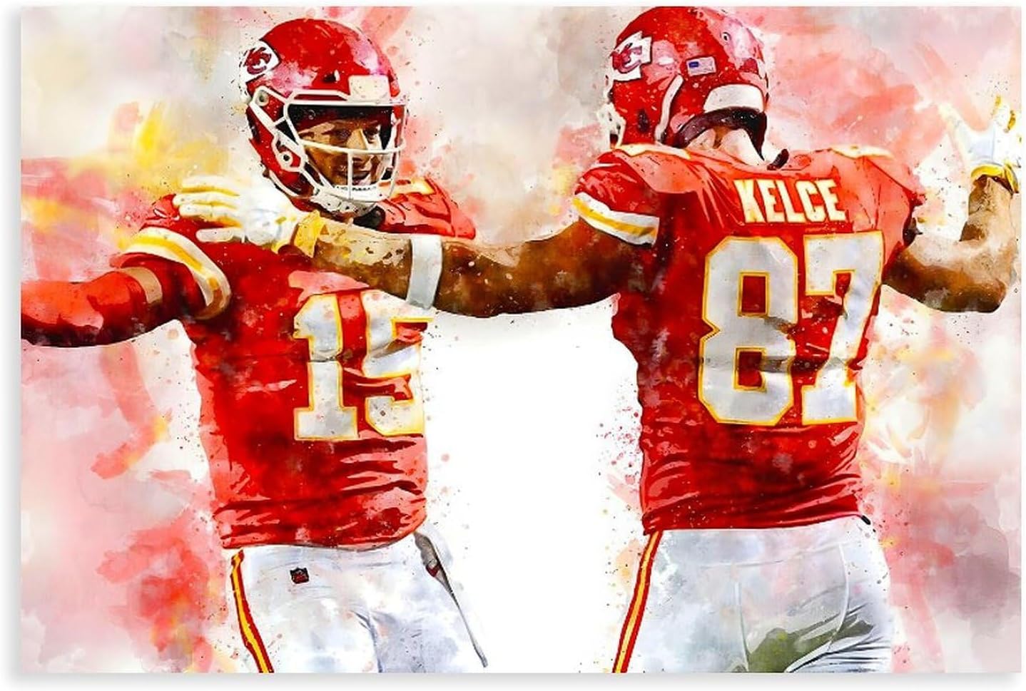 Amazon.com: Sarqi Sports Star Poster Patrick Mahomes Travis Kelce ...