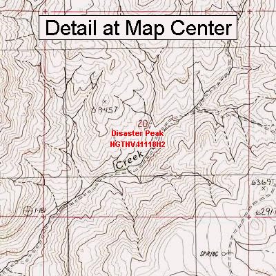 Amazon.com : USGS Topographic Quadrangle Map - Disaster Peak, Nevada ...