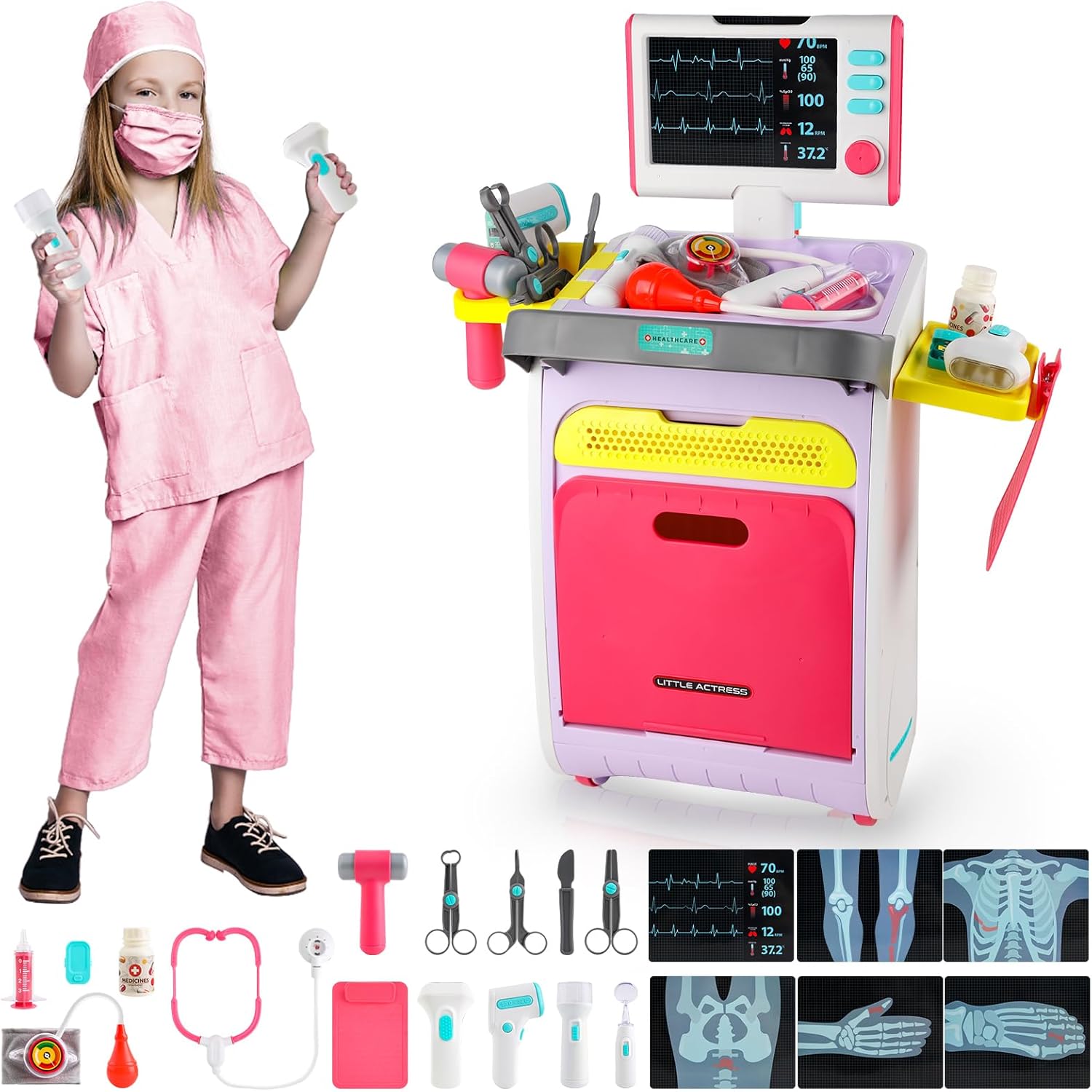 Amazon.com: LOYO Doctor Kit for Kids, Kids Doctors Play Set for Toddler ...