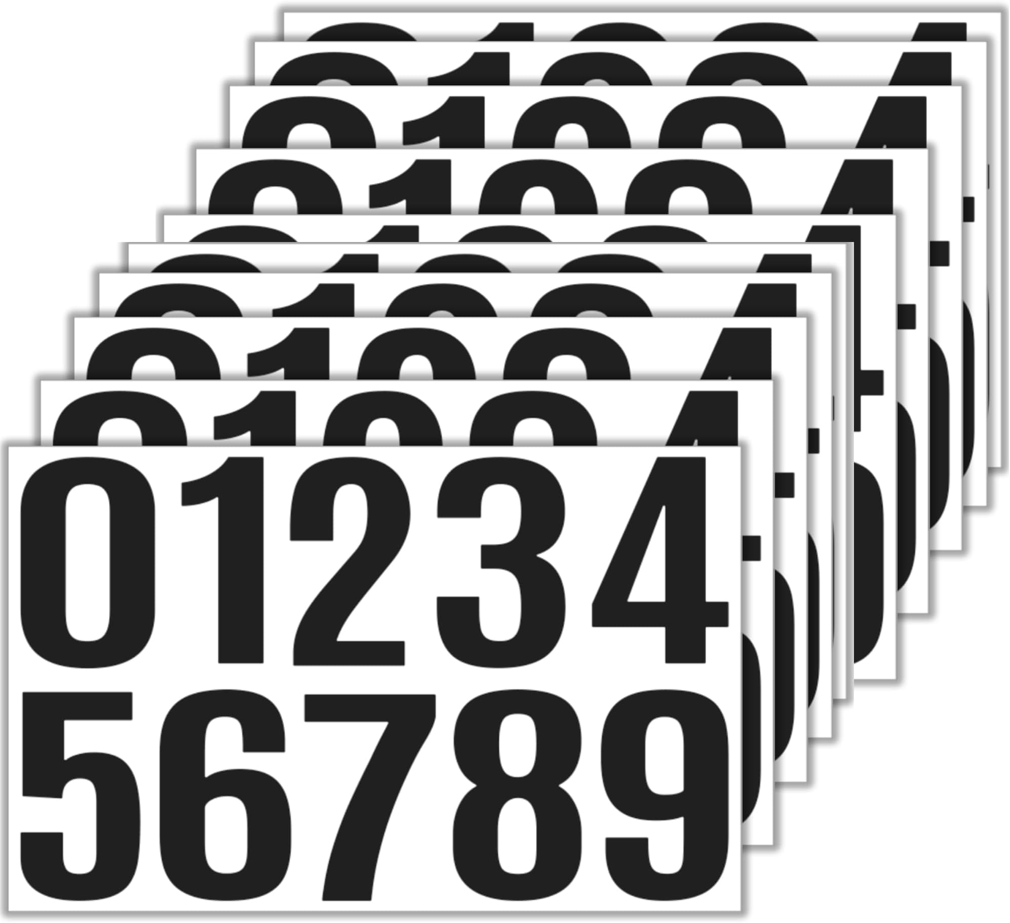 Amazon.com: 10 Sheets Mailbox Number stickers 4 Inch Waterproof Vinyl ...