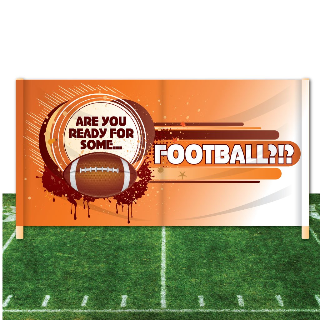 Amazon.com : VictoryStore Breakaway Football Banner - 6 feet x 12 feet ...