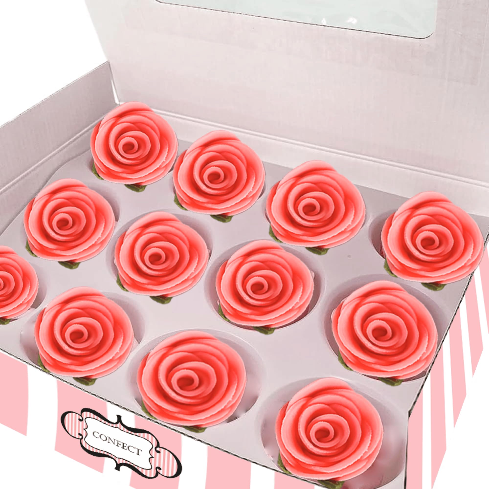 Amazon.com : Confect Edible Flower | Edible Flower for cake decorations ...