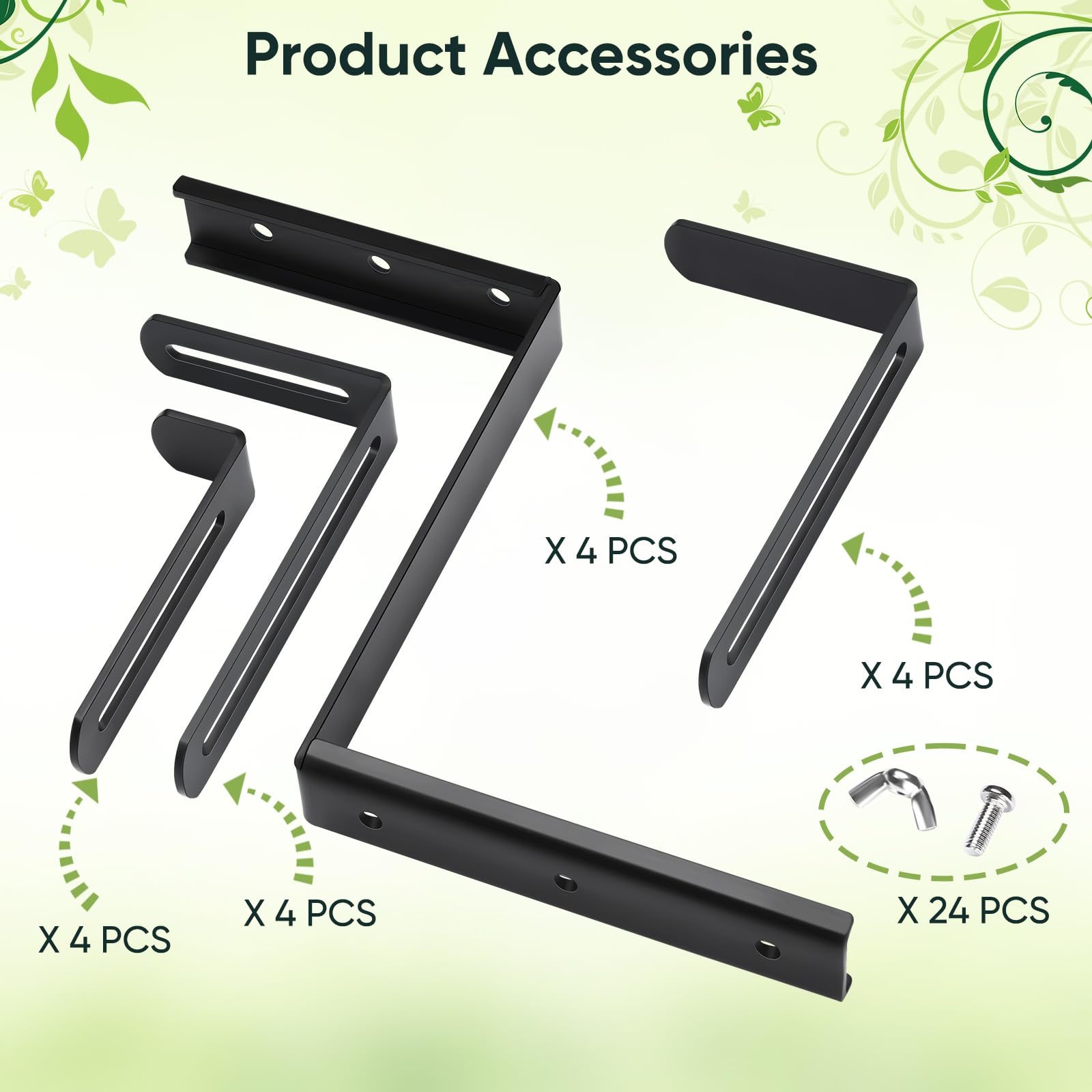 Drilled Metal Window Box Brackets Brackets For Window Sills, Walls And