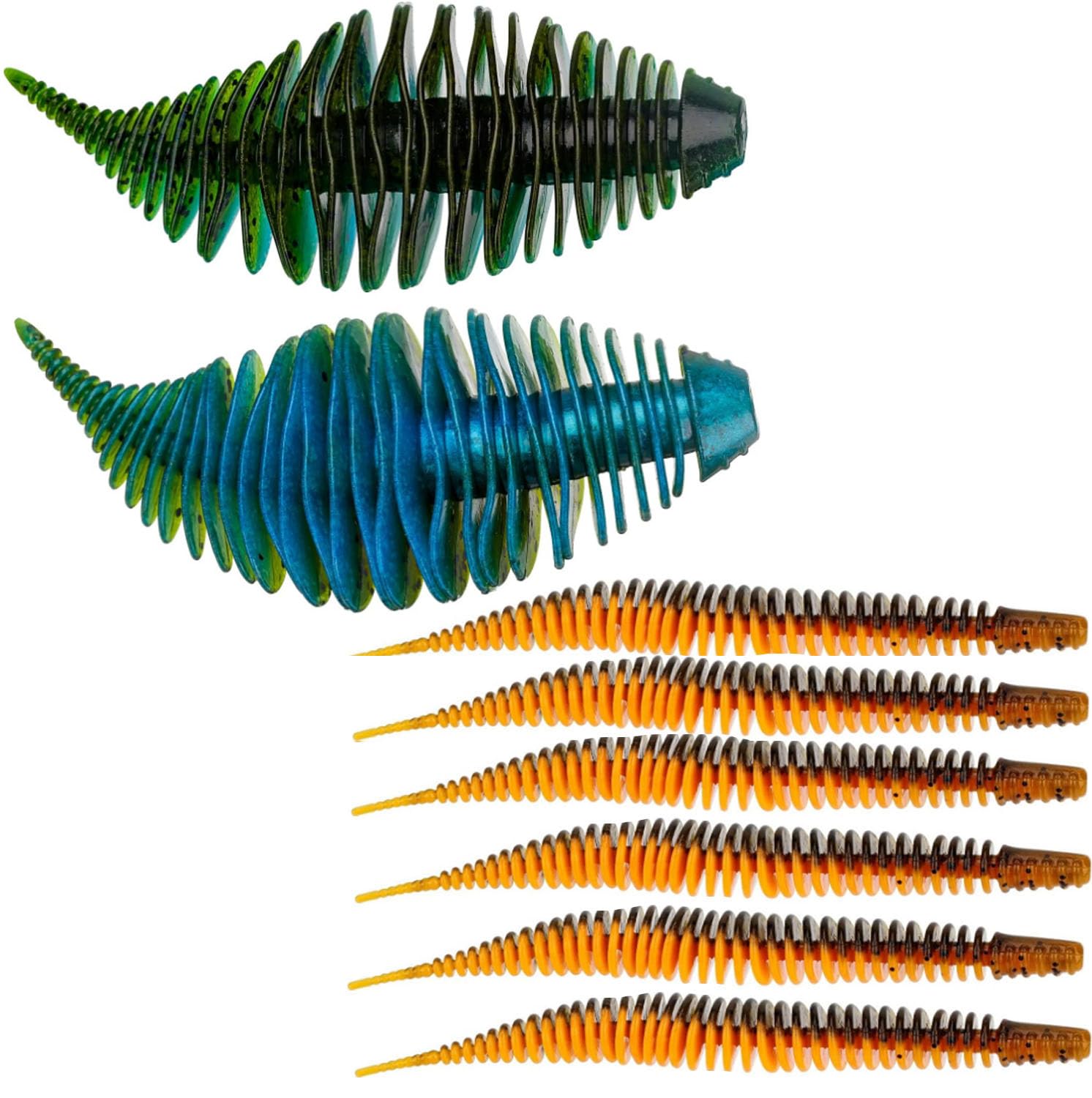 Amazon.com : THKFISH Soft Swimbait Soft Plastic Fishing Lures Bass ...