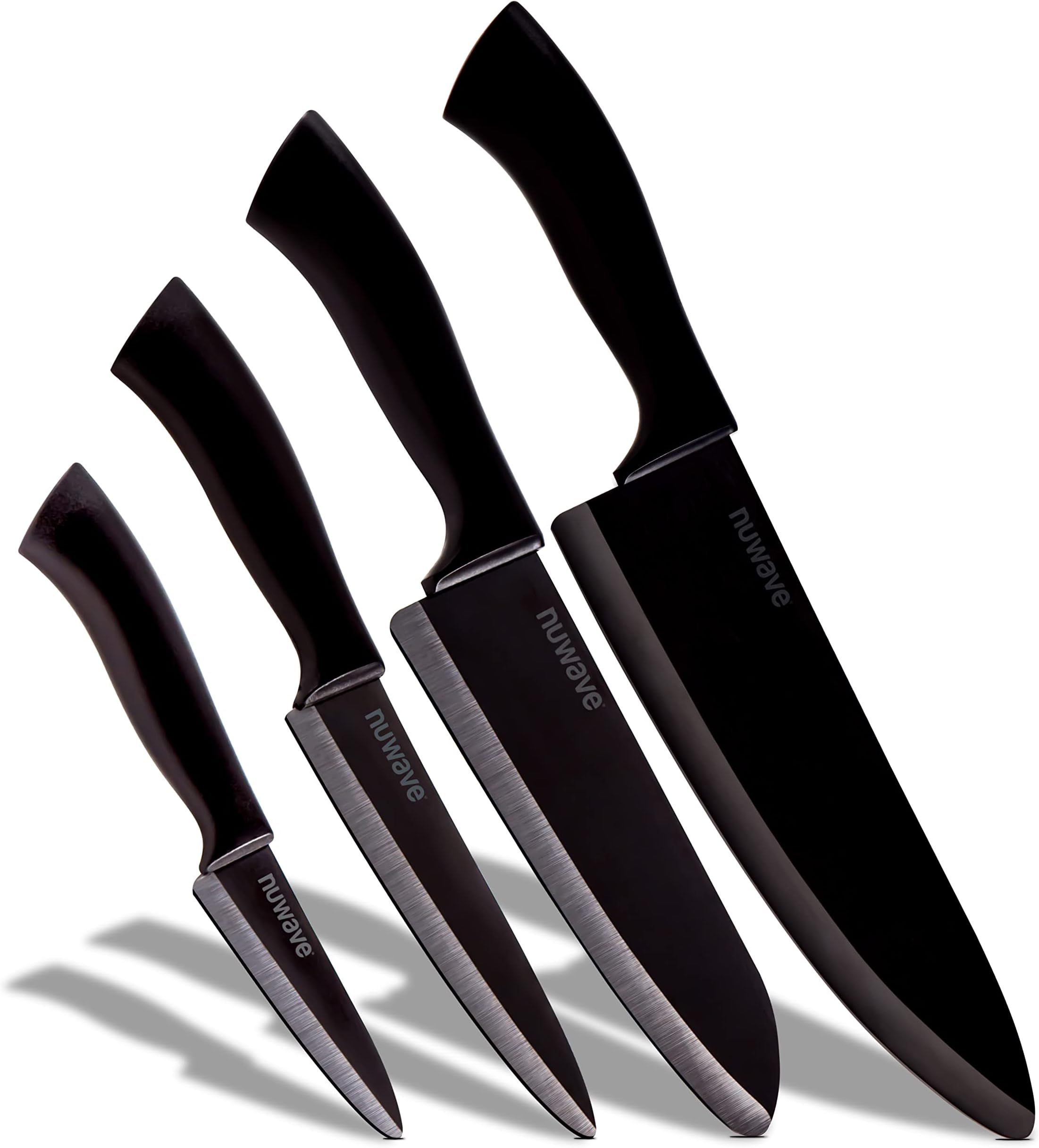 Amazon.com: Nuwave 4-piece Black Ceramic Knife Set – Includes 3” Paring ...