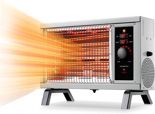 Amazon.com: Radiant Heater,Space Heater with Two Heat Settings,Portable ...