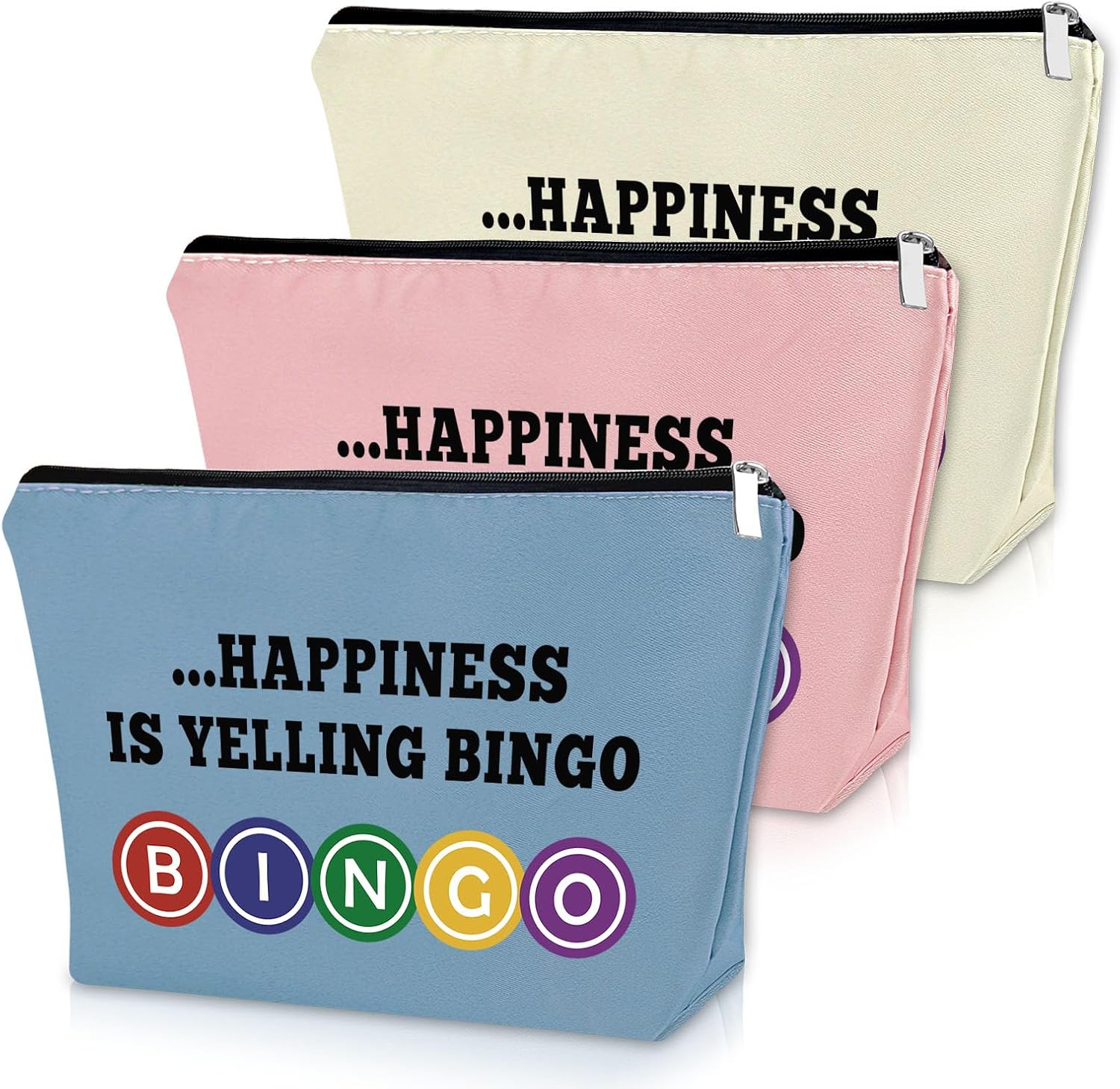 Amazon.com: 3PCS Bingo Gifts Makeup Bag Bingo Game Gifts for Adults ...