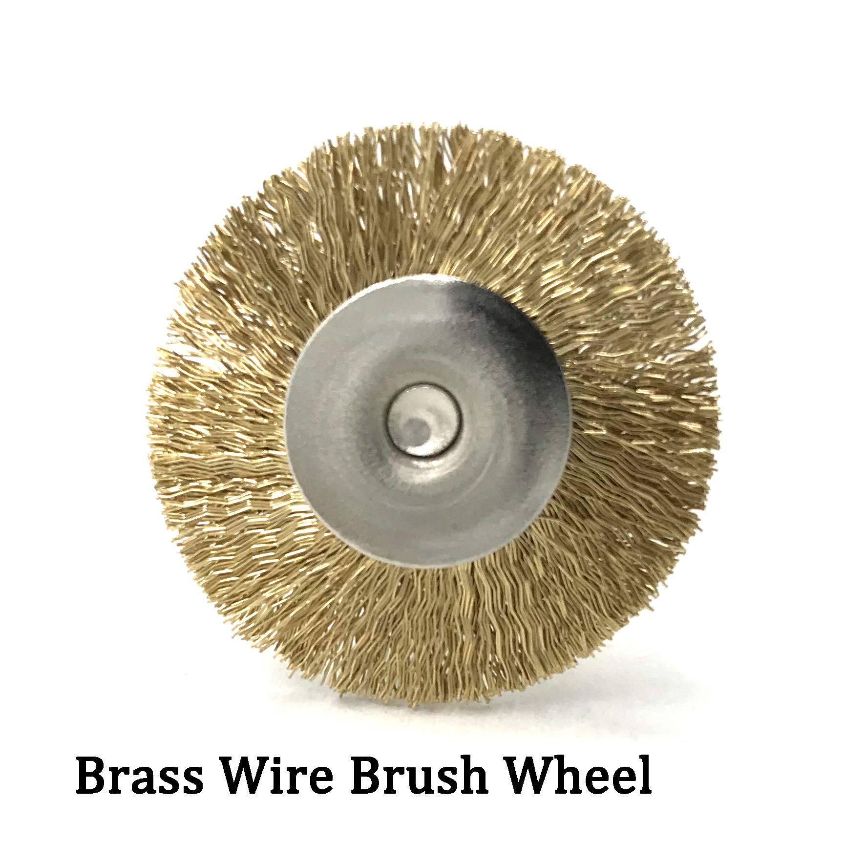 Snapklik.com : Brass Wire Brush Wheel, 1/8 Inch Shank 2 Inch Length ...