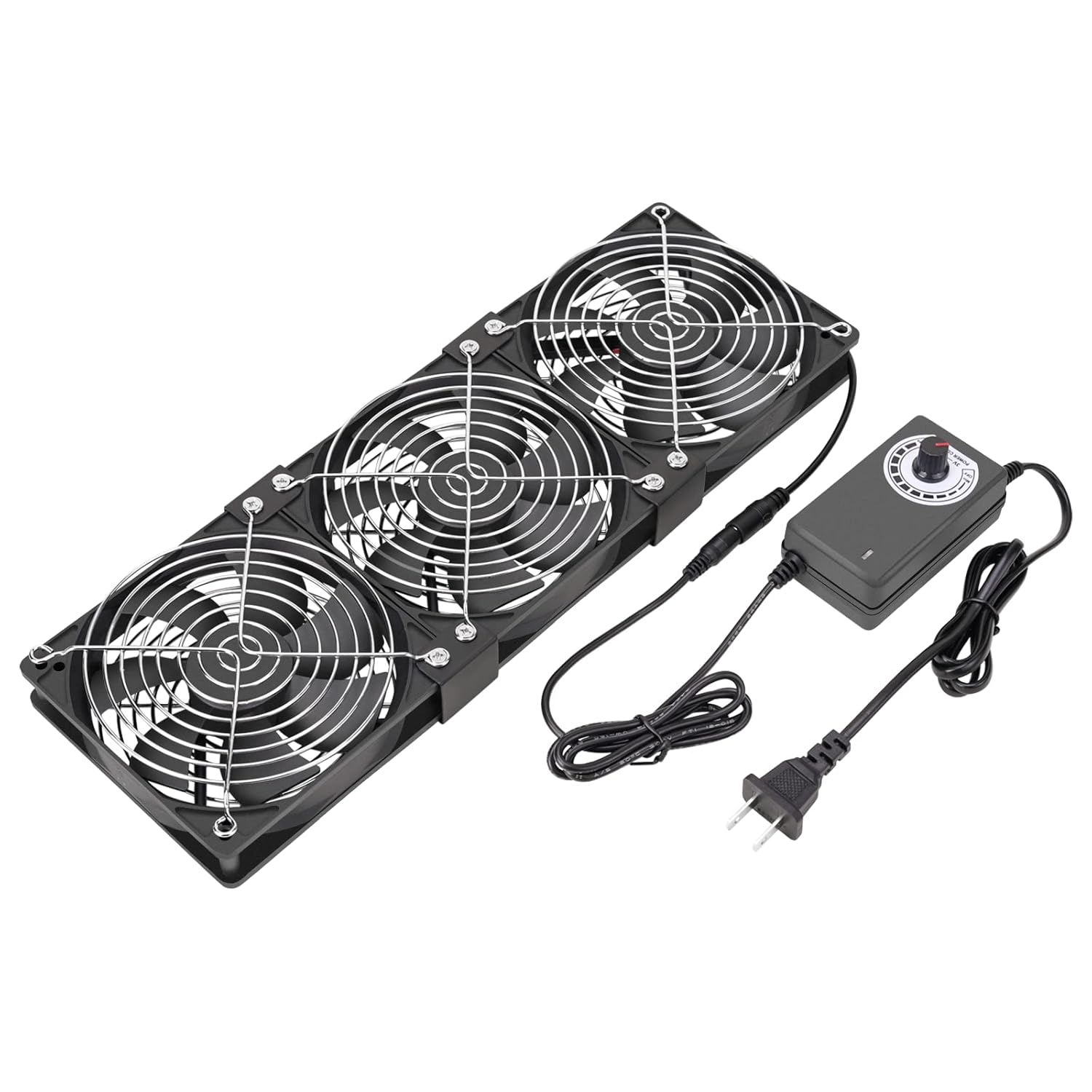 Amazon.com: KEYFANCLUB 3X 120mm 12V Computer Fan with DC to AC 110V ...