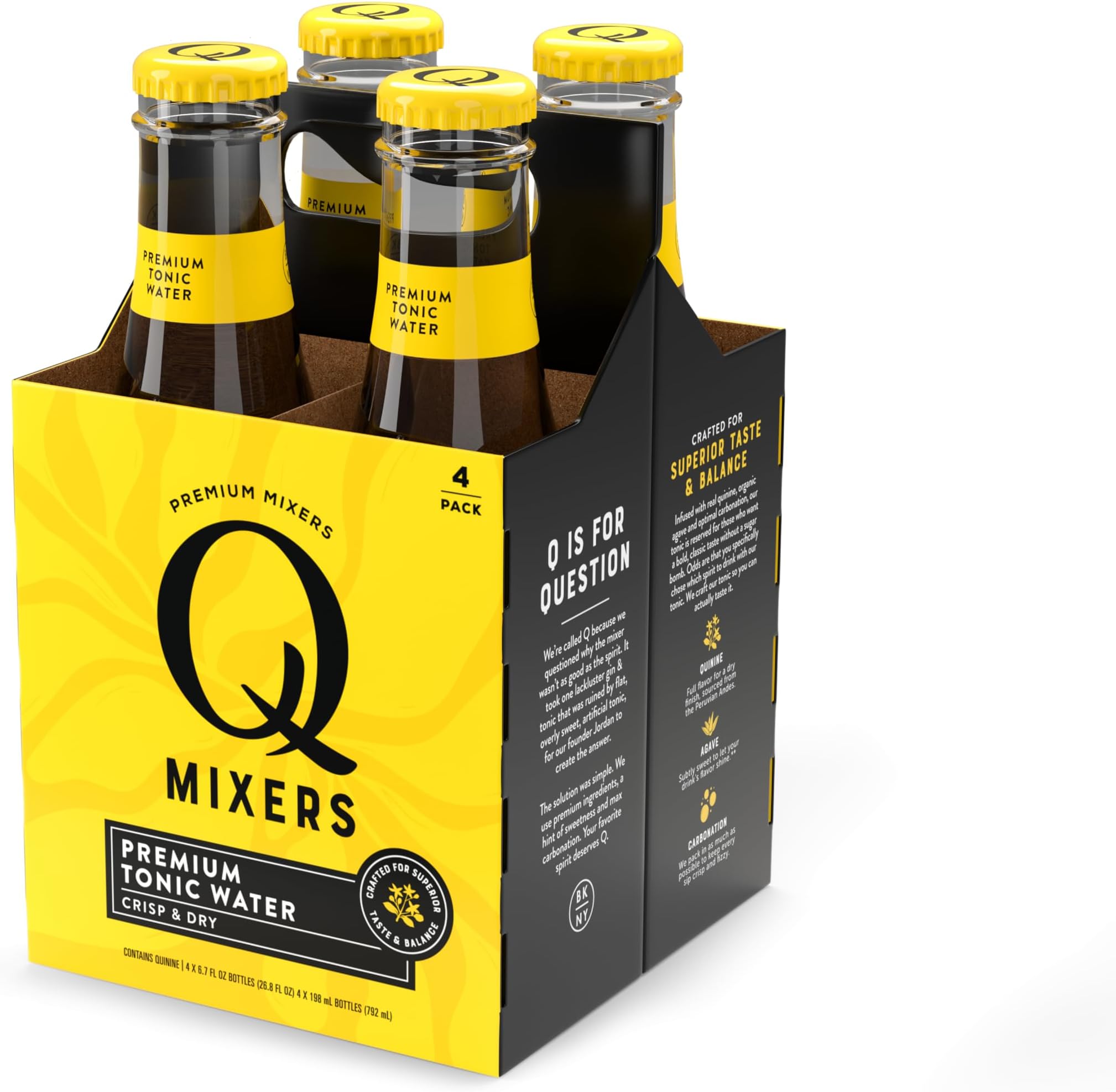 Amazon.com : Q Mixers Premium Tonic Water: Real Ingredients & Less ...