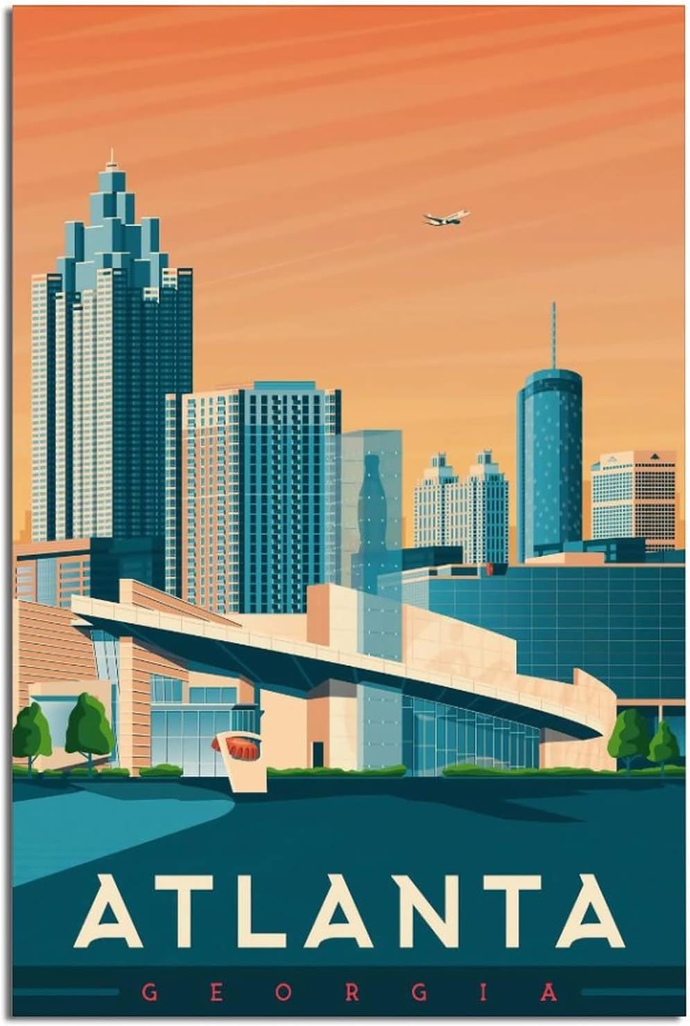 Amazon.com: Atlanta Georgia Vintage Travel Posters 12x18inch(30x45cm ...