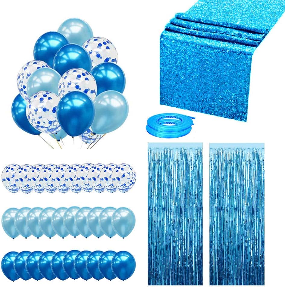 Amazon.com: KIDSDREAM 200 Pcs Blue Party Decorations,Blue Paper Plates ...