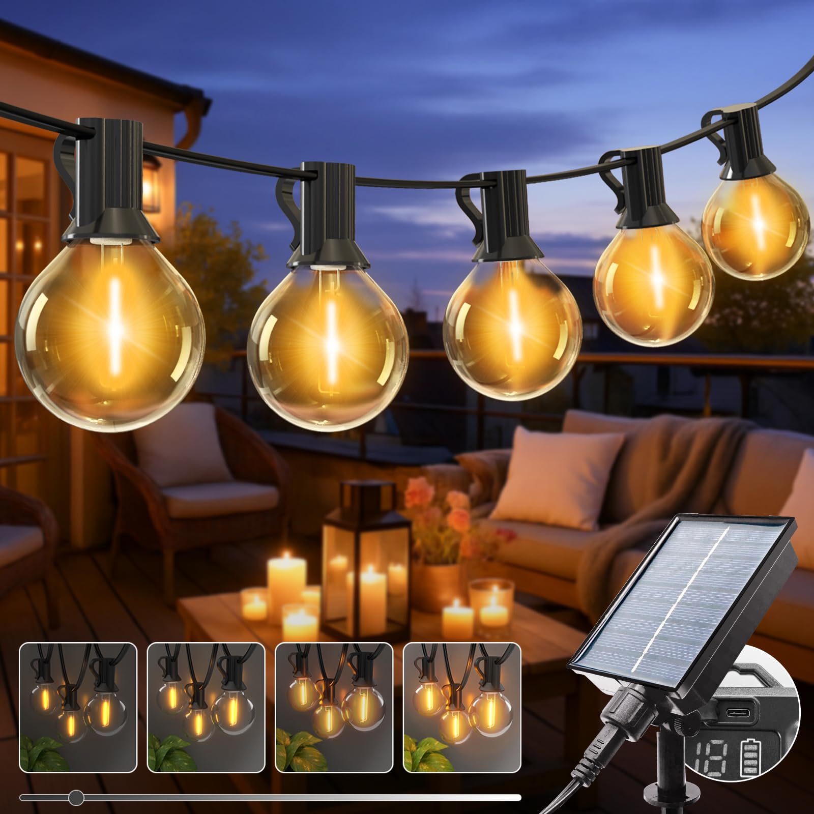 Balkon Lichterkette Solar