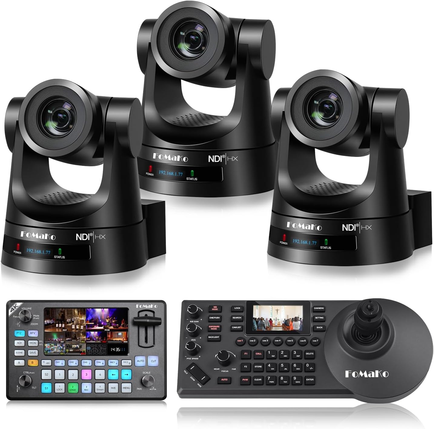 Amazon.com: FoMaKo NDI Camera 20X Optical Zoom NDI PTZ Camera HDMI(3pcs ...