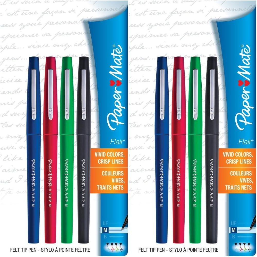 Amazon.com : Paper Mate Flair Original Fibre Tip Pen Medium 1.0mm Pack ...