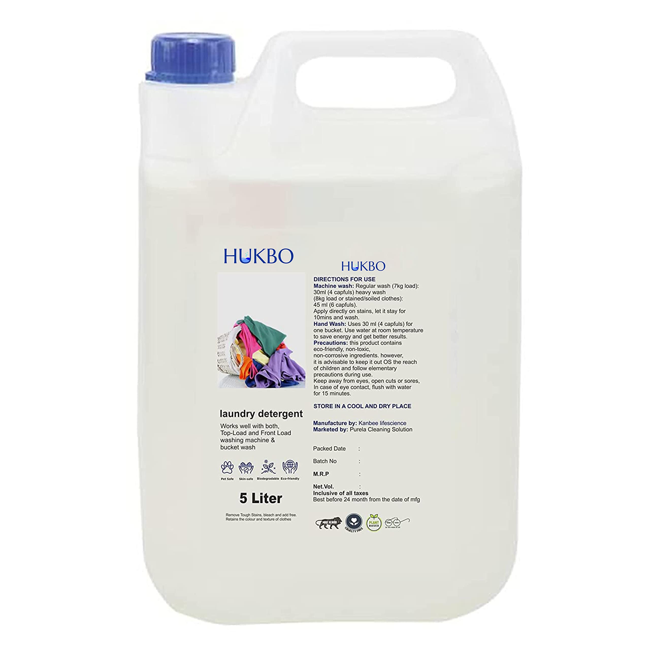 HUKBO Liquid Detergent, Suitable For Top Load Detergent And Front Load ...