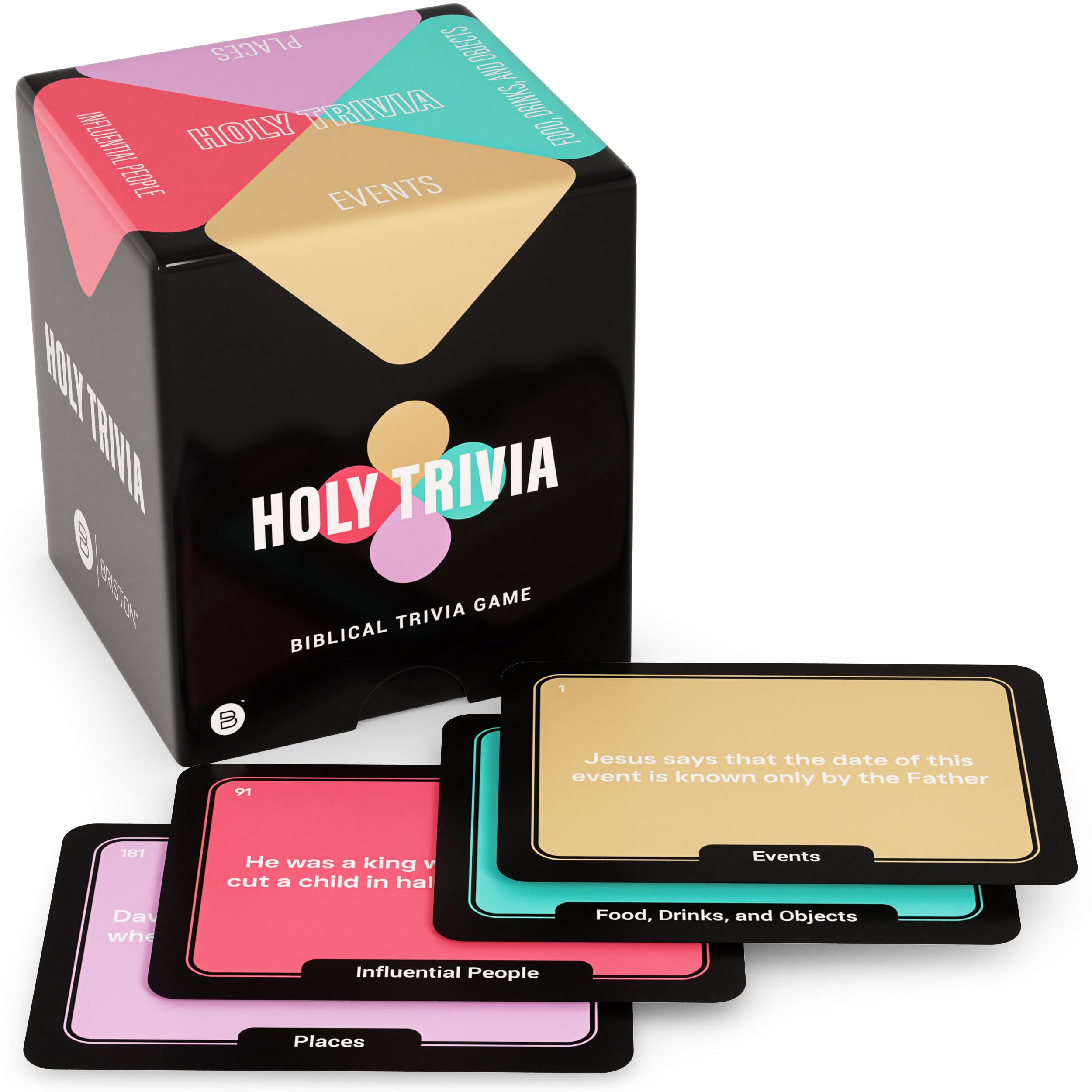 Amazon.com: Briston Holy Trivia Bible Card Game, Trivia Small Group ...