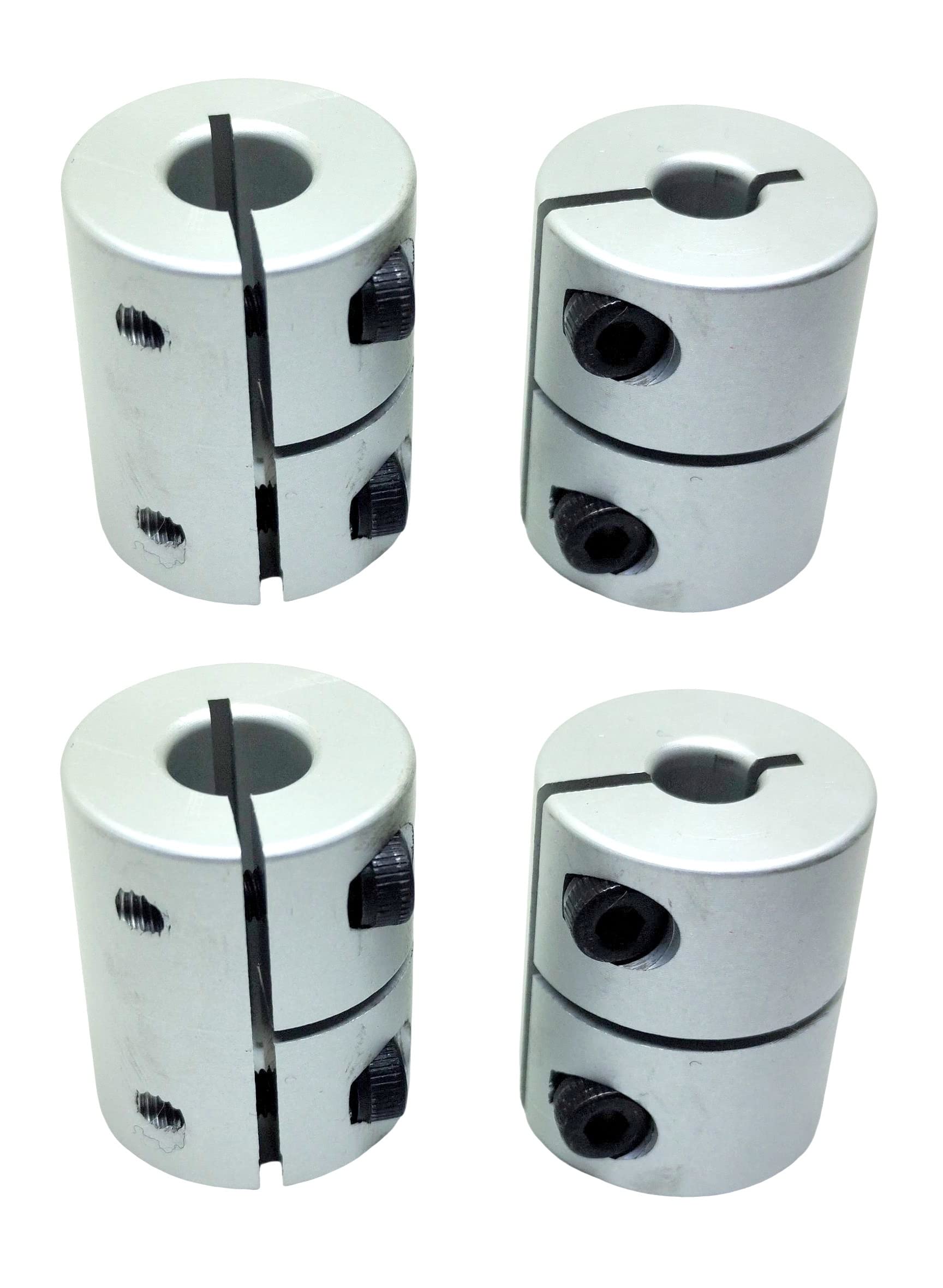 INVENTO 4Pcs 6x8mm Motor Jaw Shaft Coupler Aluminum 6mm to 8mm Rigid ...