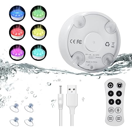 Amazon.com: GlowTub Underwater Remote Controlled LED Color Changing ...