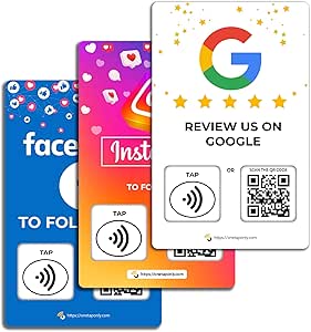 Review Tap Card | Review QR Code | Contactless Review Card | NFC Tap ...