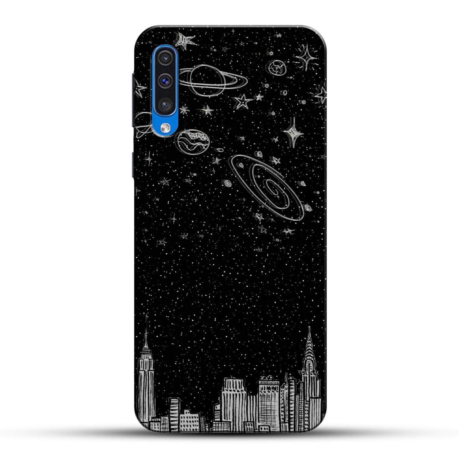 COLORflow Samsung A70S Back Cover | Beautiful City Art Black White ...