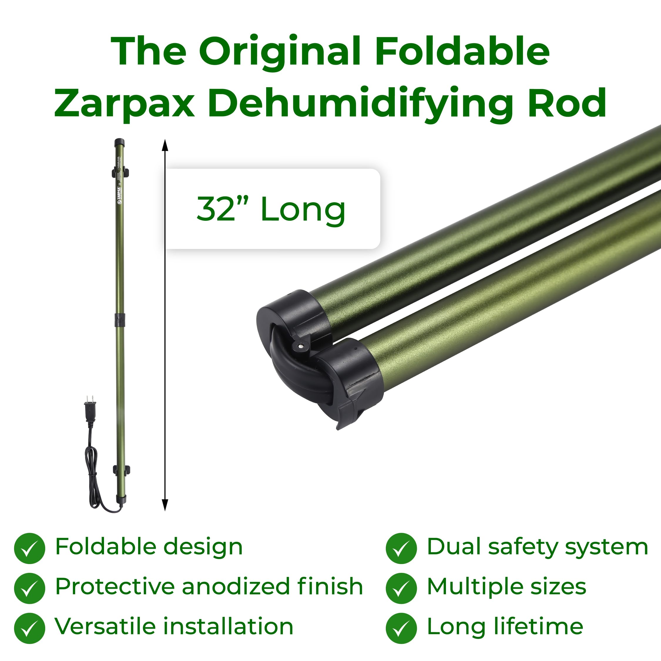 Snapklik.com : ZARPAX Gun Safe Dehumidifier Rod Dehumidifier Rod For ...