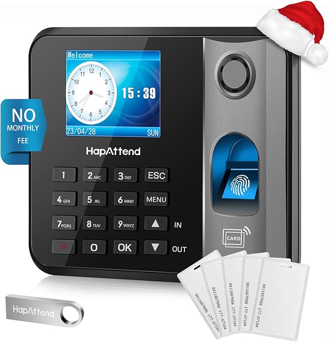 Amazon.com : HapAttend Time Clock, Time Clocks for Employees Small ...