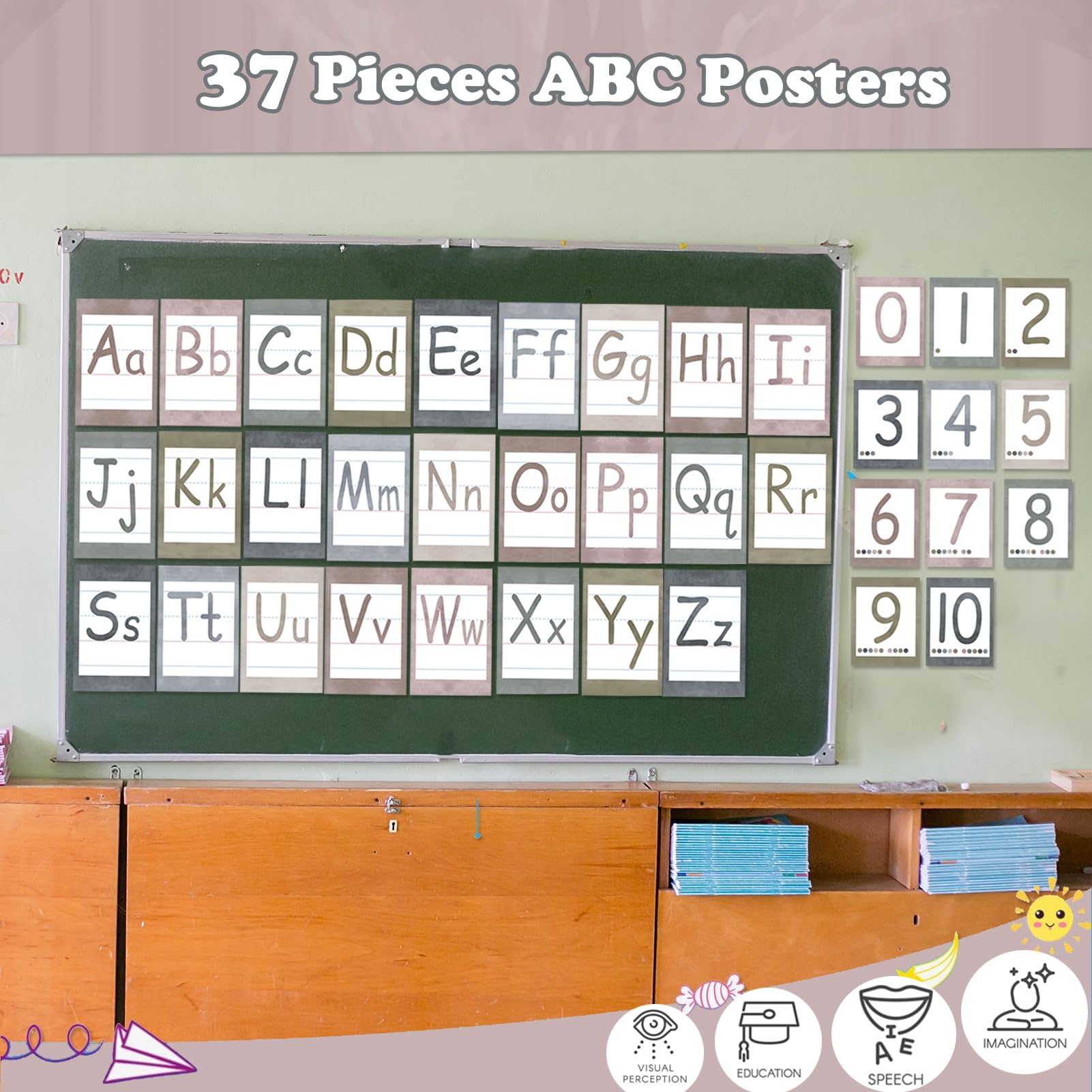 Snapklik.com : Bulletin Board Alphabet - ABC Alphabet Poster Classroom ...